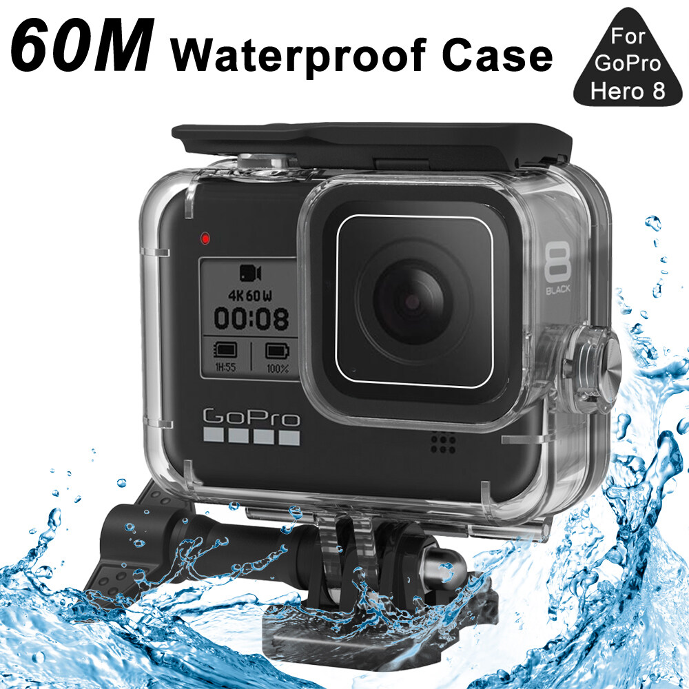 60m Waterproof Case for GoPro Hero 8 Black Underwater Dive Housing Protective Diving Cover Mount ...