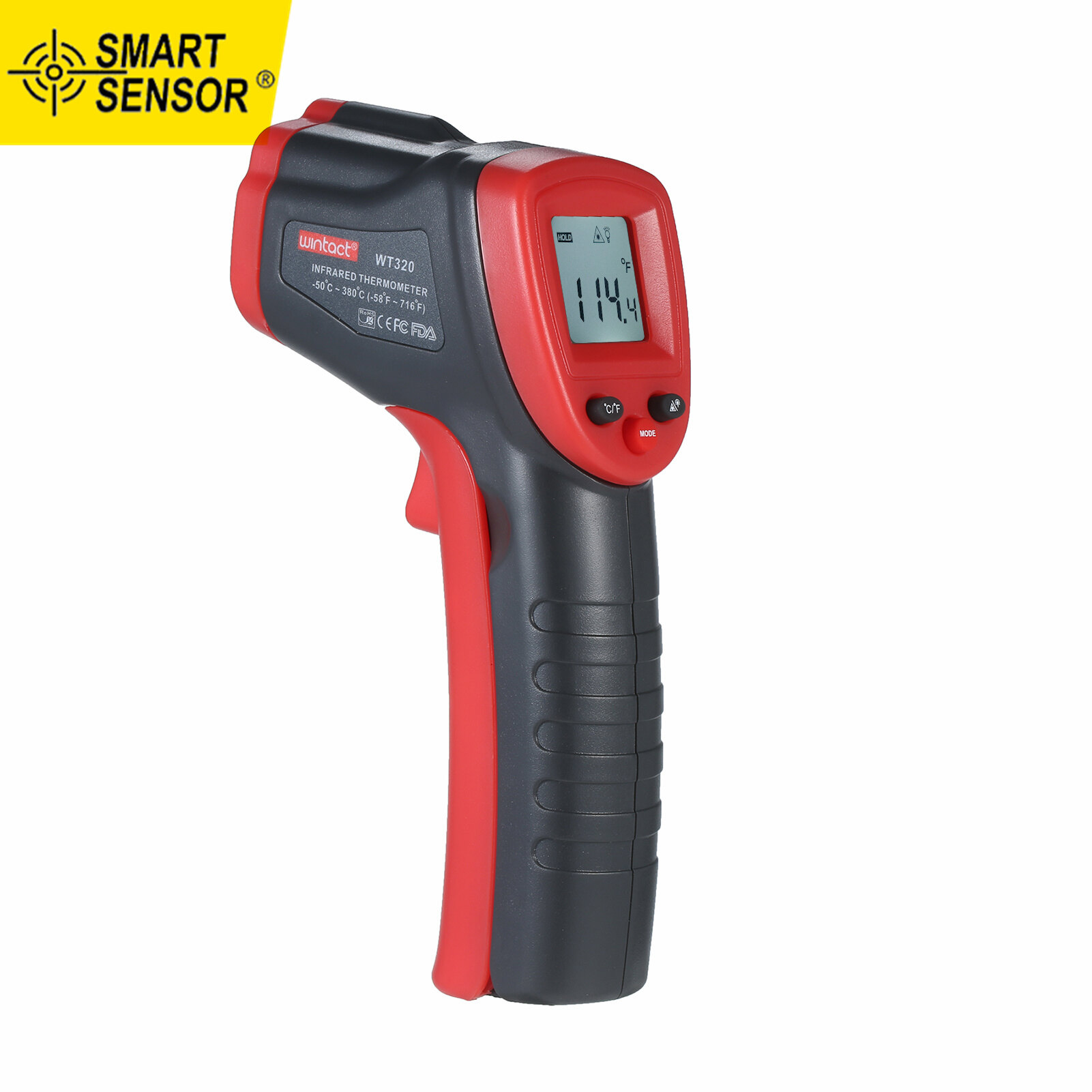 Smart Sensor Wintact Non-Contact Infrared The-rmometer -58 to 716°F ...