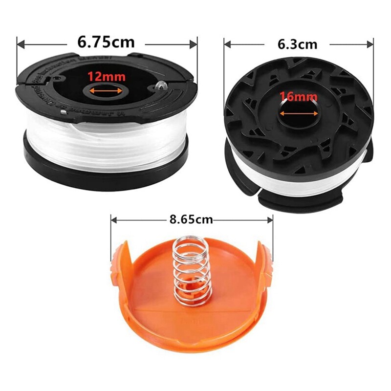 Lawn Trimmer Line, 7 Pieces Thread Spools for Black and Grass Trimmer ...