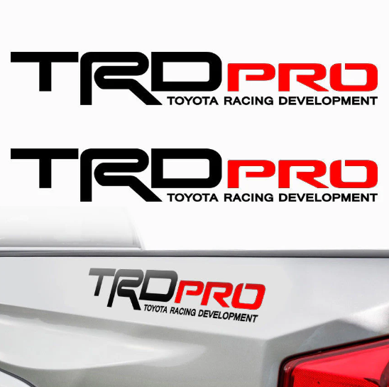 TRD PRO Toyota Racing Development Decals Sticker(set of 2) | Lazada