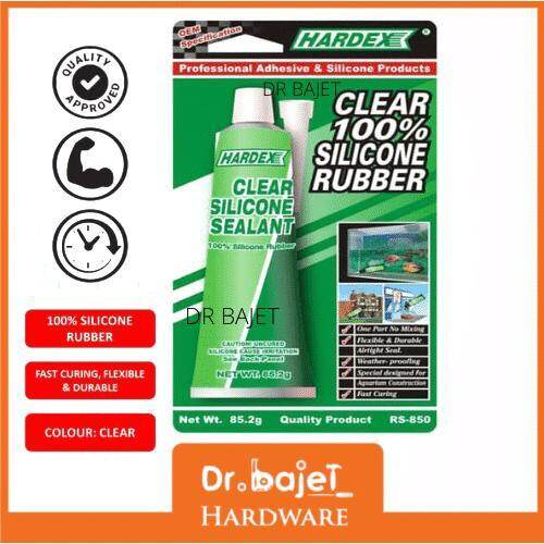 HARDEX CLEAR SILICONE SEALANT 100% RS850 RUBBER ADHESIVE GLUE | Lazada