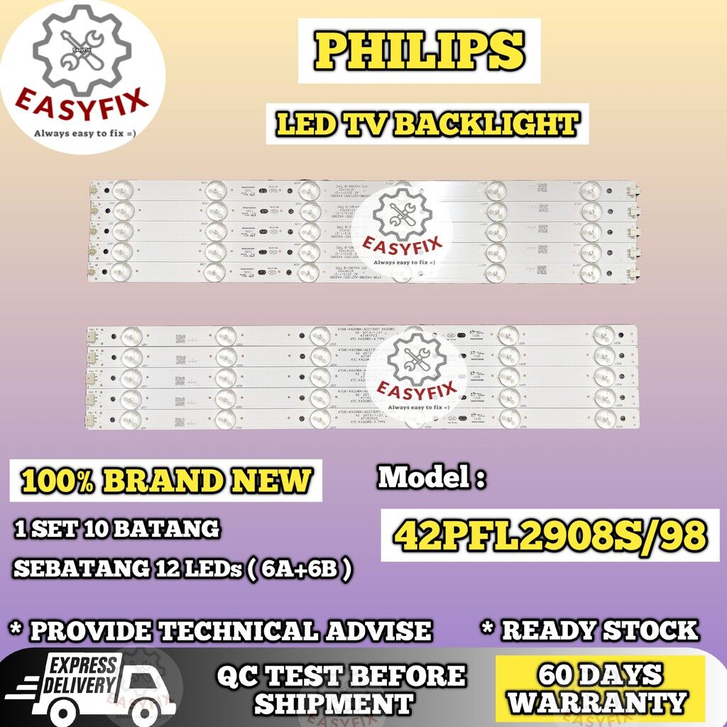 42PFL2908S/98 PHILIPS 42 INCH LED TV BACKLIGHT ( LAMPU TV ) 42PFL2908S ...