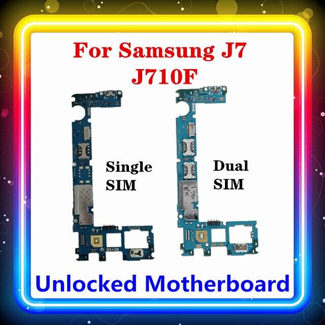 เมนบอร์ดรุ่นเดียว/สองซิม J7 /Ds,สำหรับ Samsung Galaxy 2016 J710 J710F ...