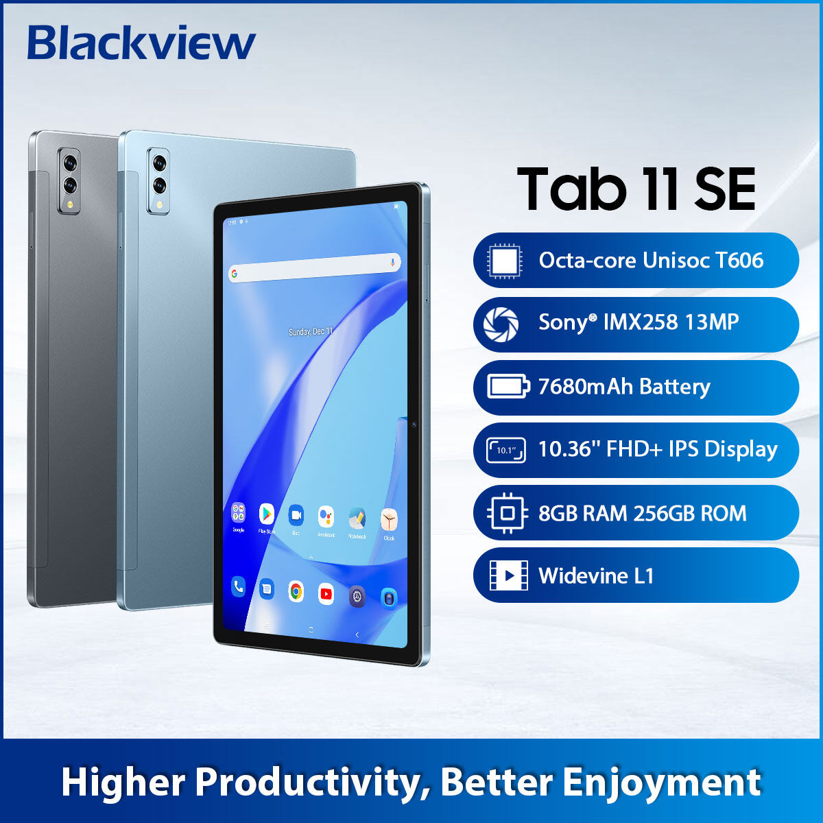 Blackview Tab 11 SE 8GB 256GB 10.36'' FHD Display Tablets Unisoc T606 ...