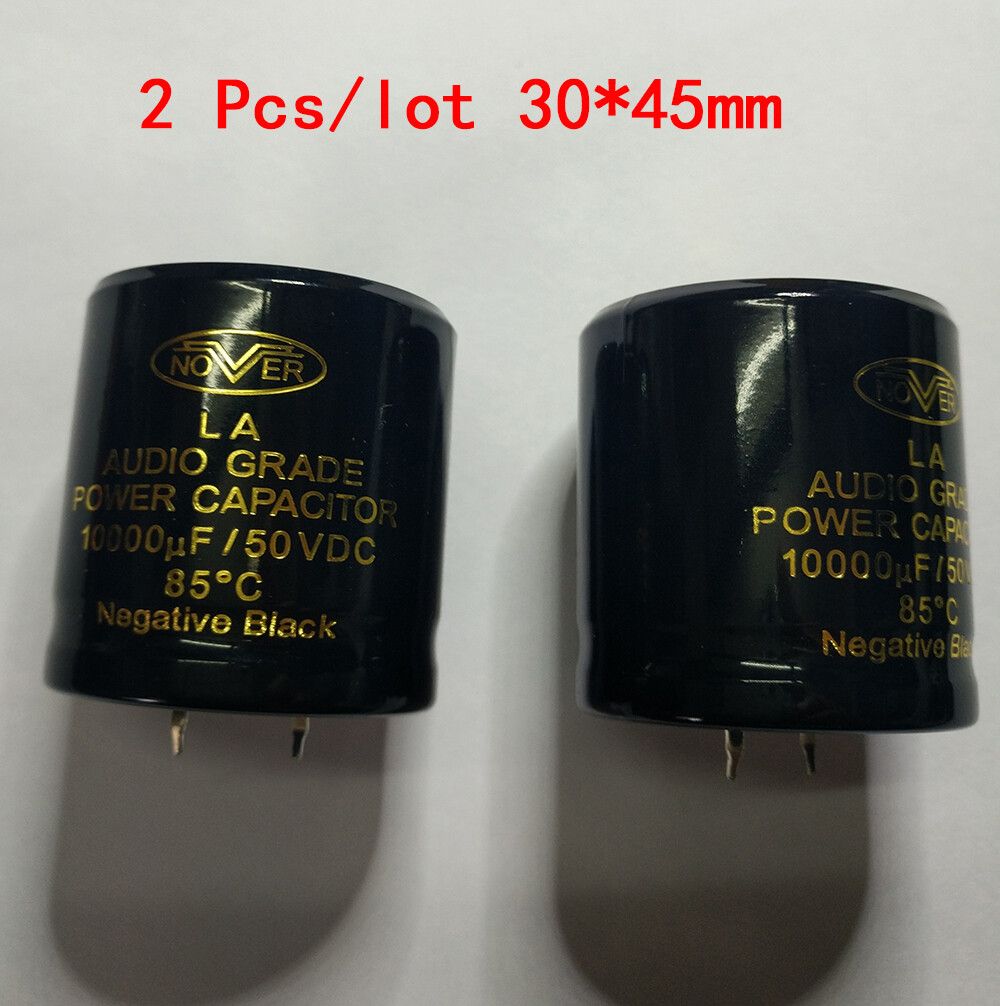 2 Pcs/set 10000uF 50V Capacitor 35x35 NOVER LA Series Gold Word AUDIO ...