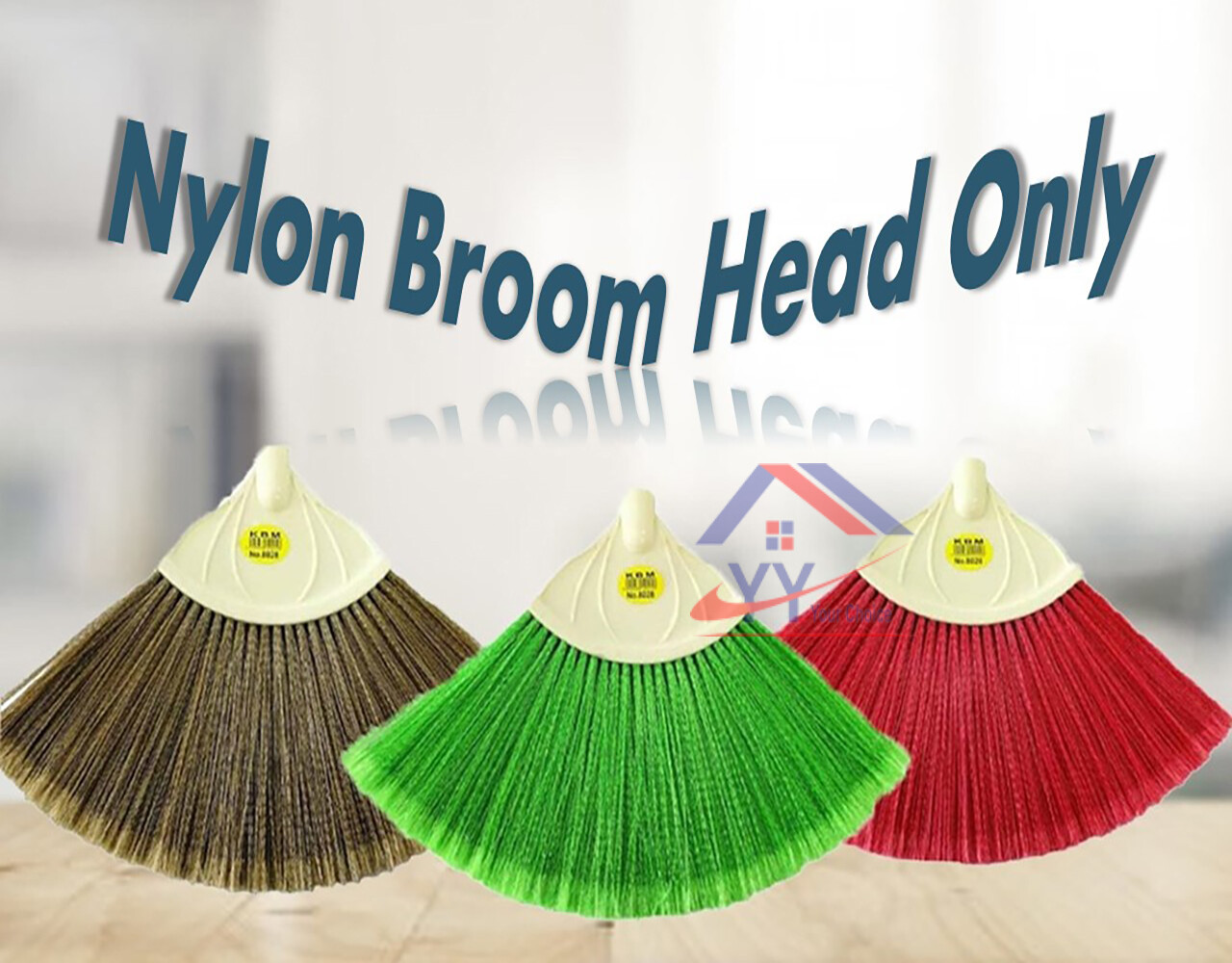 Nylon Broom Head Only/Nylon Broom Head/Nylon Soft Floor Broom/Penyapu ...