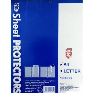 Sheet Protector A4 10pcs/pkt/Hata Sheet Protector/Lion File Sheet ...