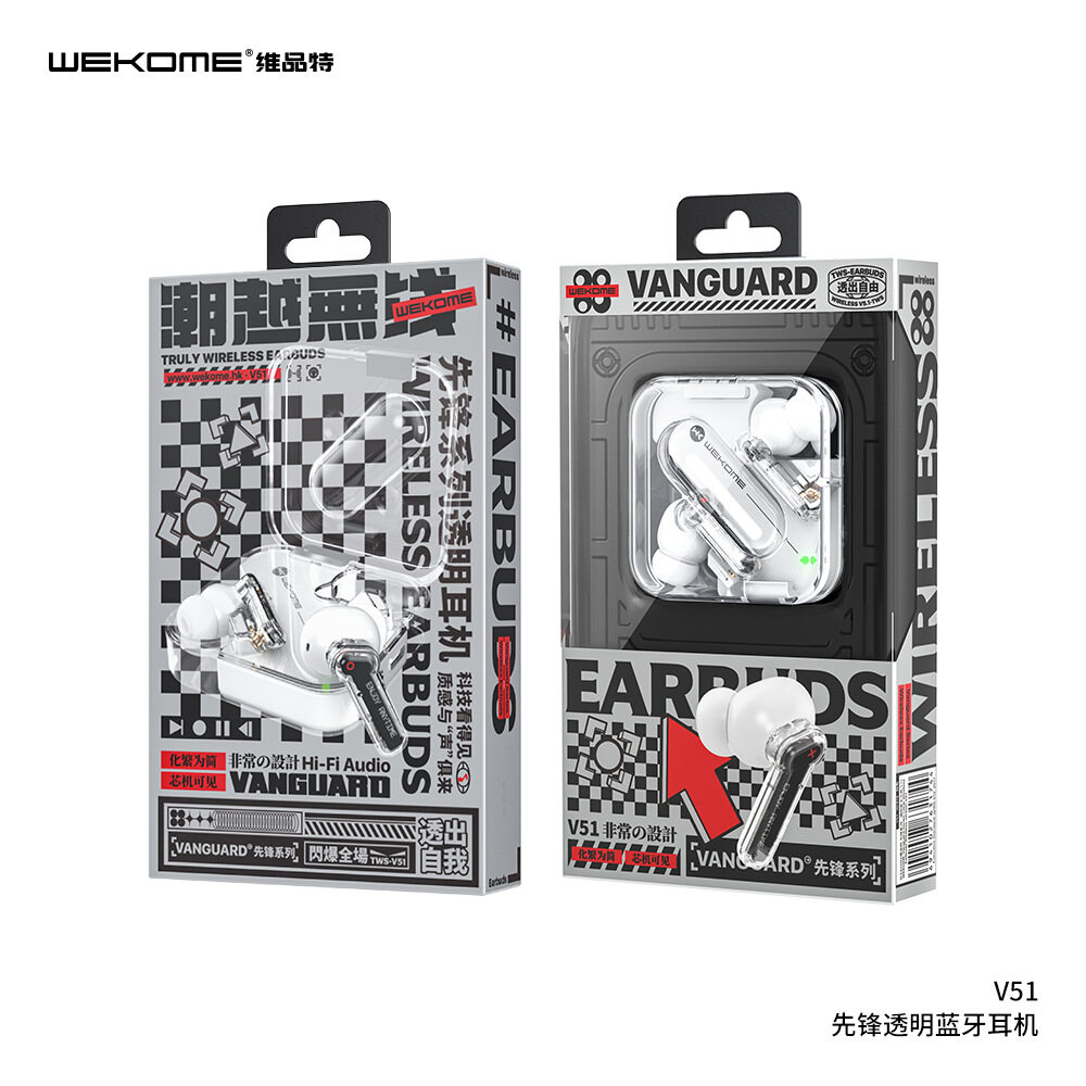 100% ORIGINAL WK DESIGN V51 Vanguard HiFi TWS Truly Wireless Earbuds V5 ...