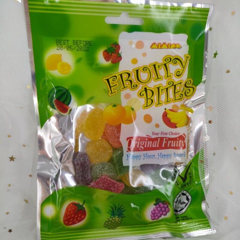 Fruity Bites Original Fruity Gummy Mimico Brand 100g (Ready Stock) | Lazada