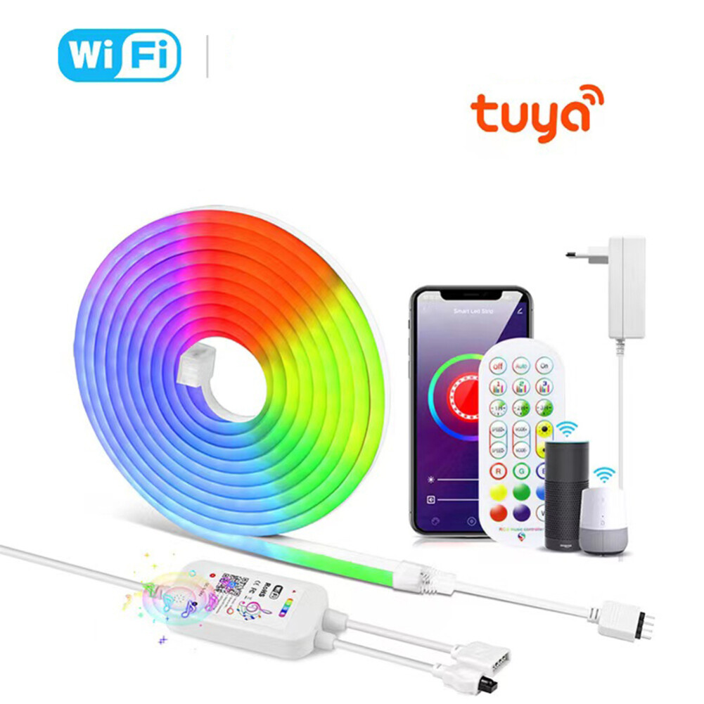 Aubess Tuya LED Strip ไฟนีออน Tuya Smart Life WiFi APP ควบคุม RGB Neon ...