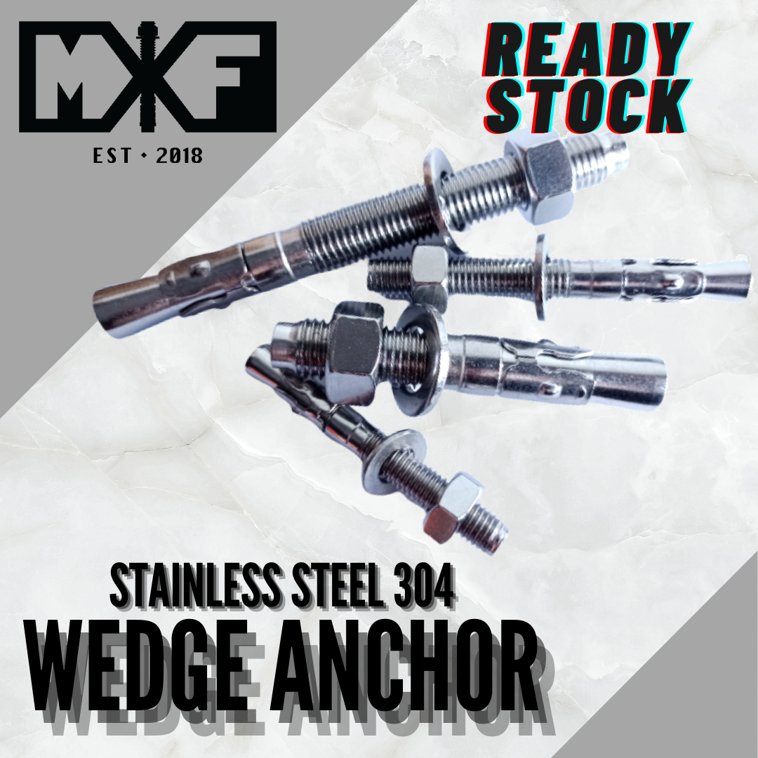 M8/M10/M12 STAINLESS STEEL 304 WEDGE ANCHOR/WALL PLUG | Lazada