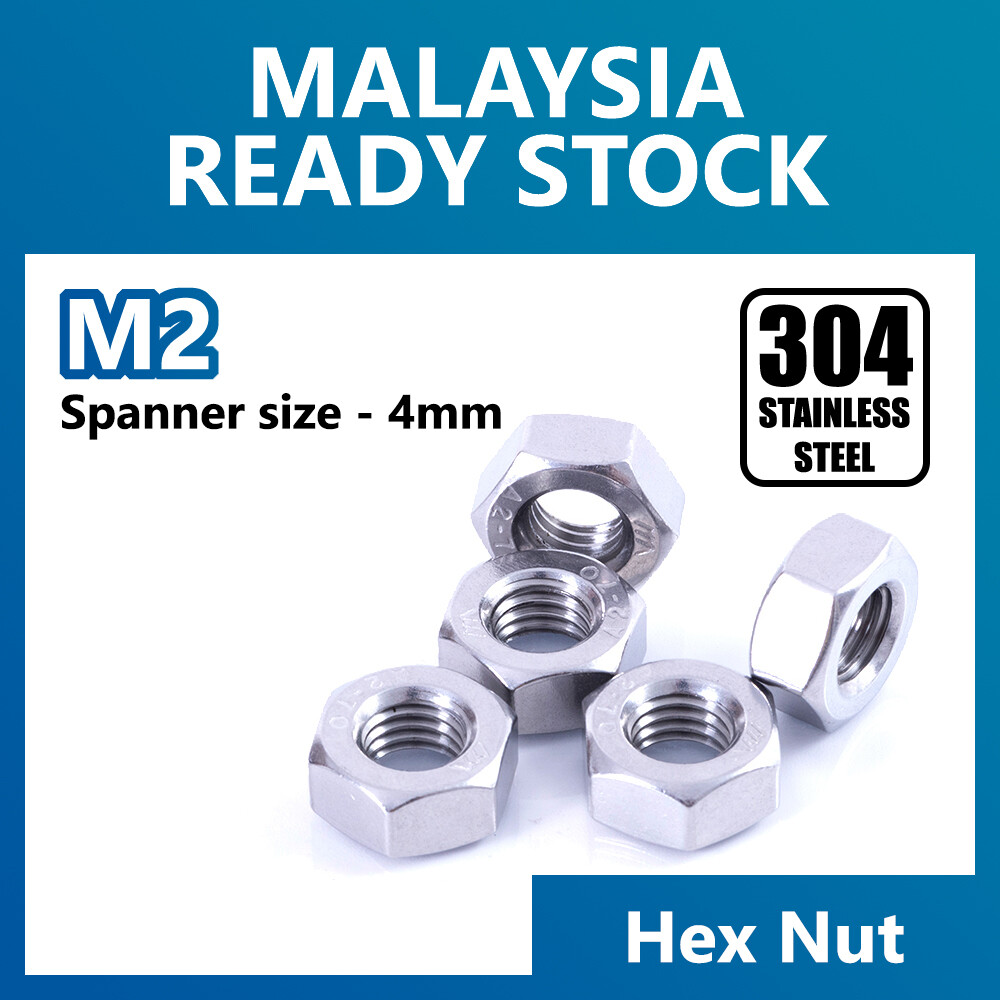 Hex Nut M2 M2.5 M3.5 M3 M4 M5 M6 M8 M10 M12 304 Stainless Steel Hexagon ...