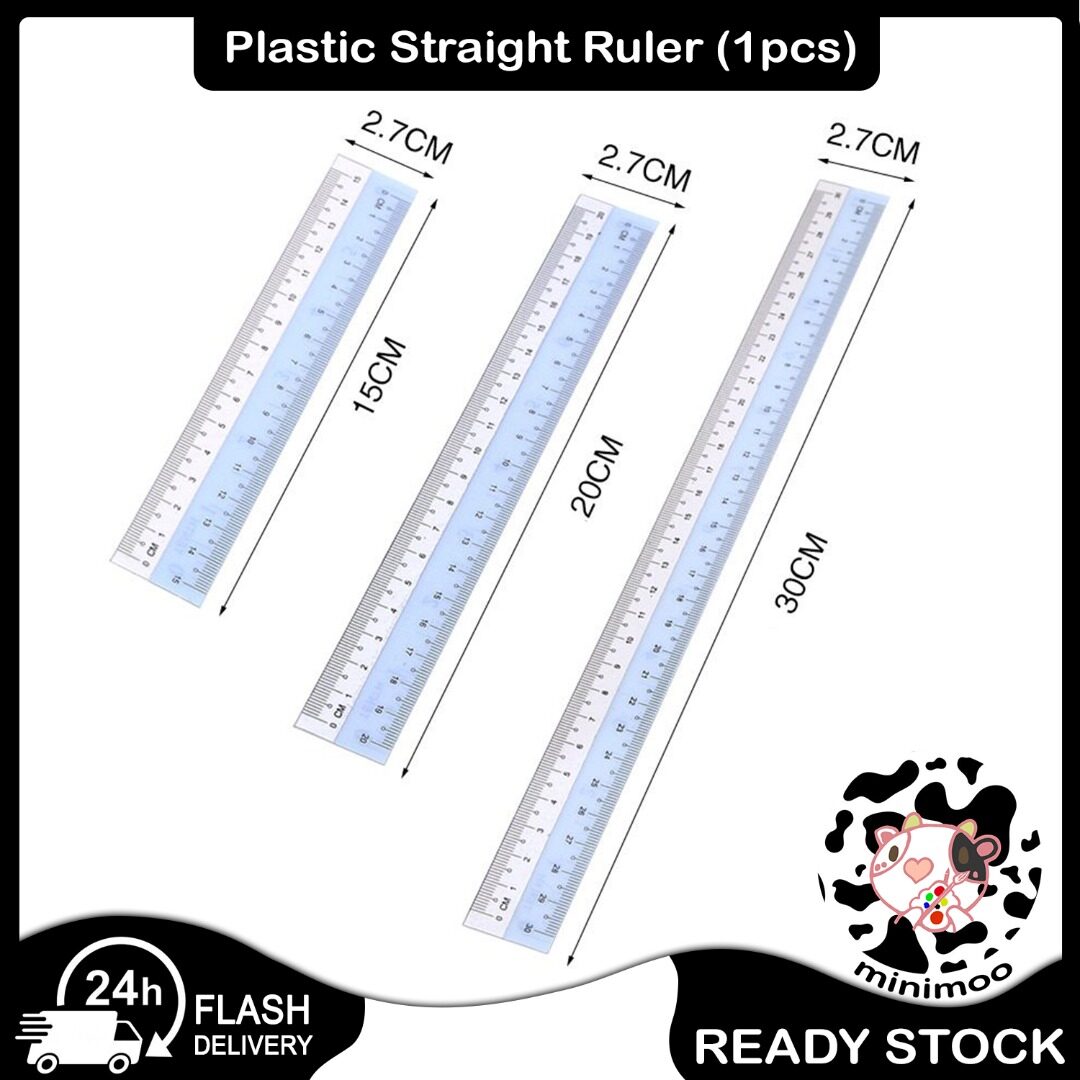 (Minimoo)PLASTIC STRAIGHT RULER 15CM / 20CM / 30CM / PEMBARIS PLASTIK ...