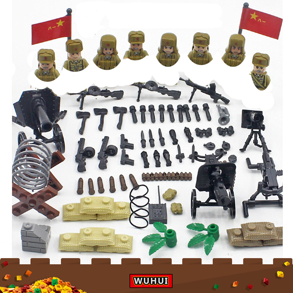 WUHUI 8PCS SWAT Military Army WW2 Minifigures Toy Building Kit Building ...