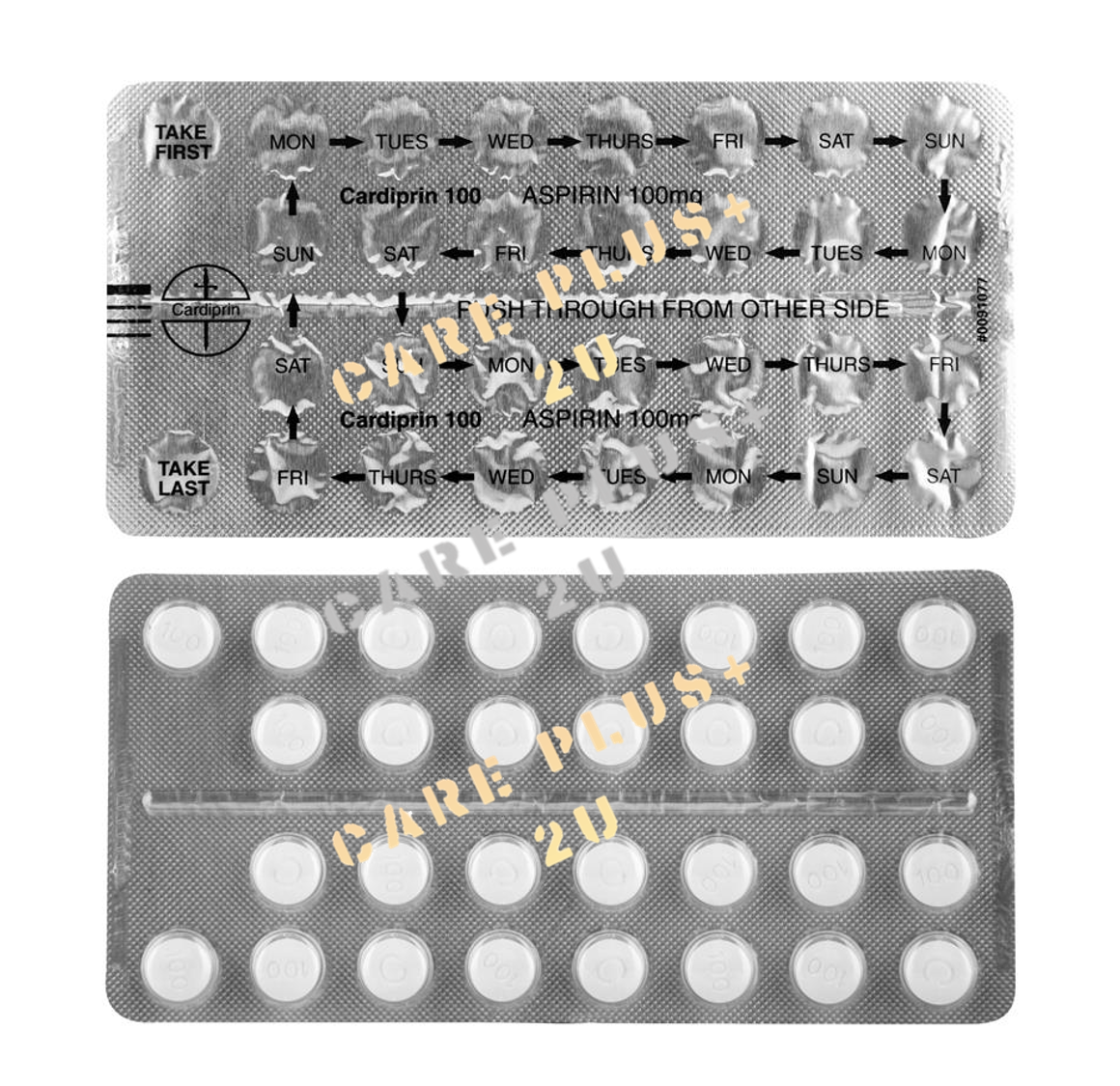 Cardiprin 100 (Aspirin 100mg & Glycine 45mg) (30's/strip) / (90's/box ...