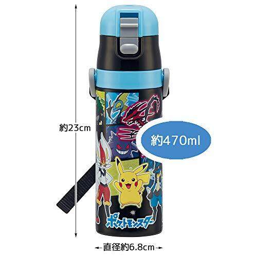 ขวดกีฬาสำหรับเด็กลายเล่นสเก็ตขวดน้ำสแตนเลส/แก้ว/กระติกน้ำเก็บความร้อน Pokemon 21 Pokemon 470Ml ...