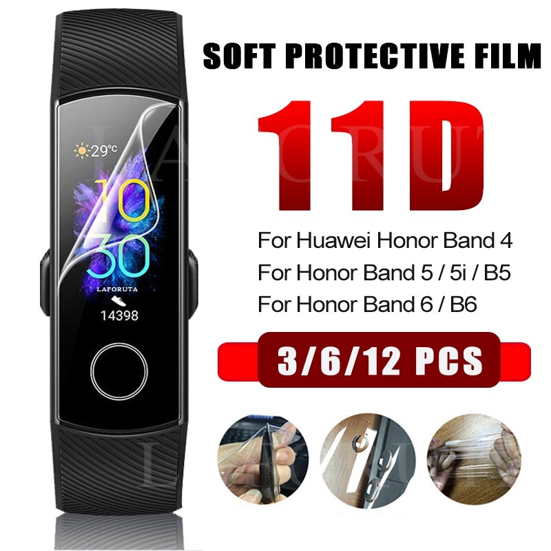 【CW】 Honor Band 6 5 4ฟิล์มป้องกันสำหรับ Huawei สายนาฬิกาข้อมือ B6 B5 ...