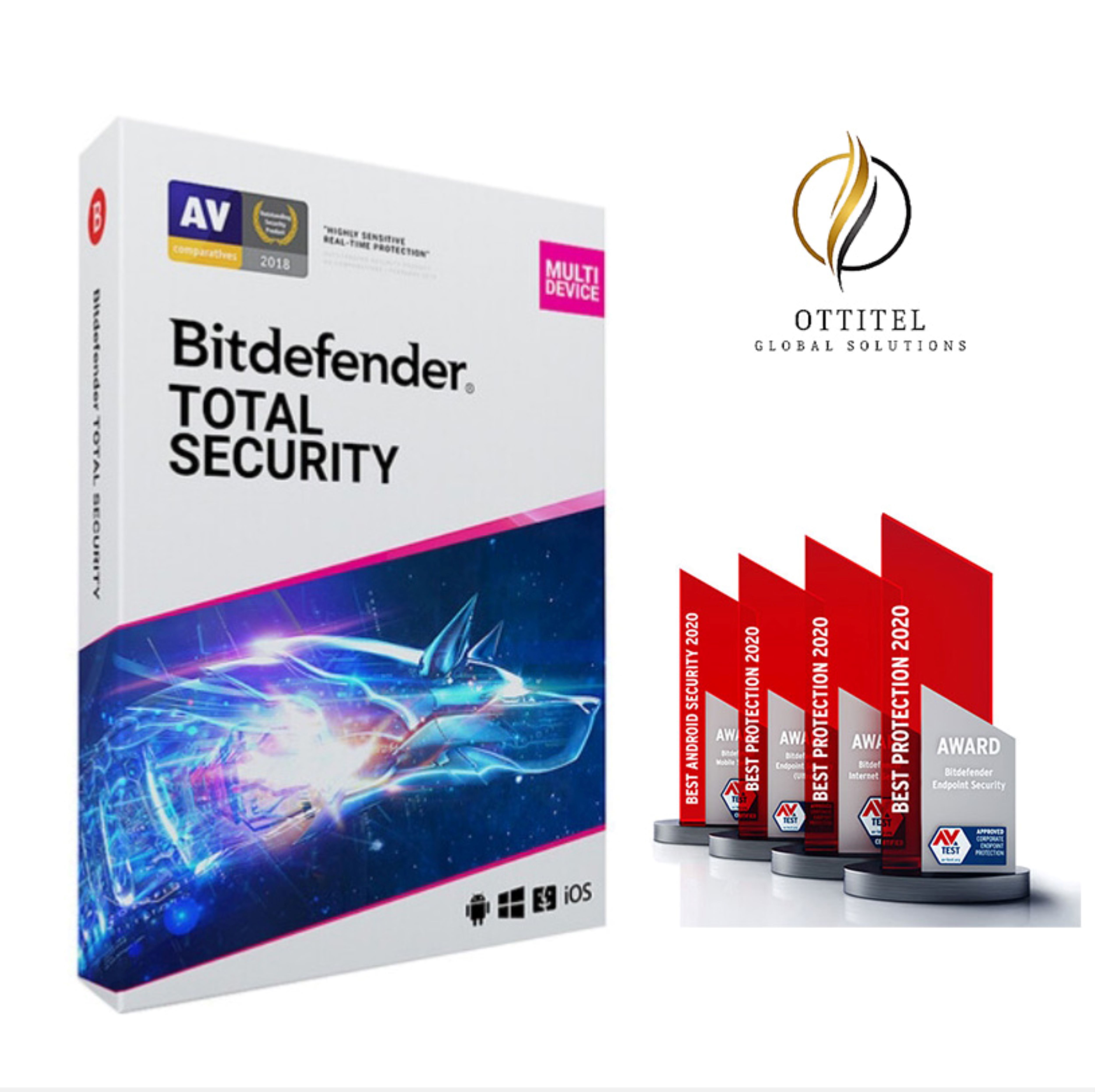 Bitdefender Total Security 3 Year 1 Device Antivirus 2024 By OGS (100% ...