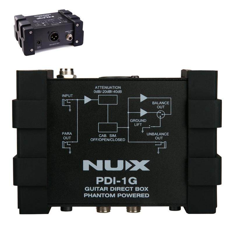 NUX PDI-1G DI Box Guitar Direct Injection Phantom Power Box Audio Mixer ...