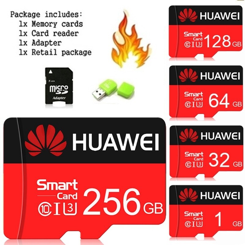 ♥【FREE】COD + 100% เดิมแท้ Huawei การ์ด SD 10 TF Card 1GB 16GB 32GB 64GB ...