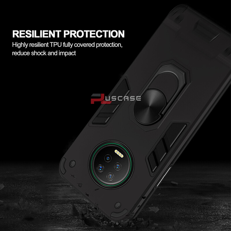 PlusCaseเคสสำหรับInfinix Note 7,เคสเกราะกันกระแทกขาตั้งแหวนโลหะยึด ...