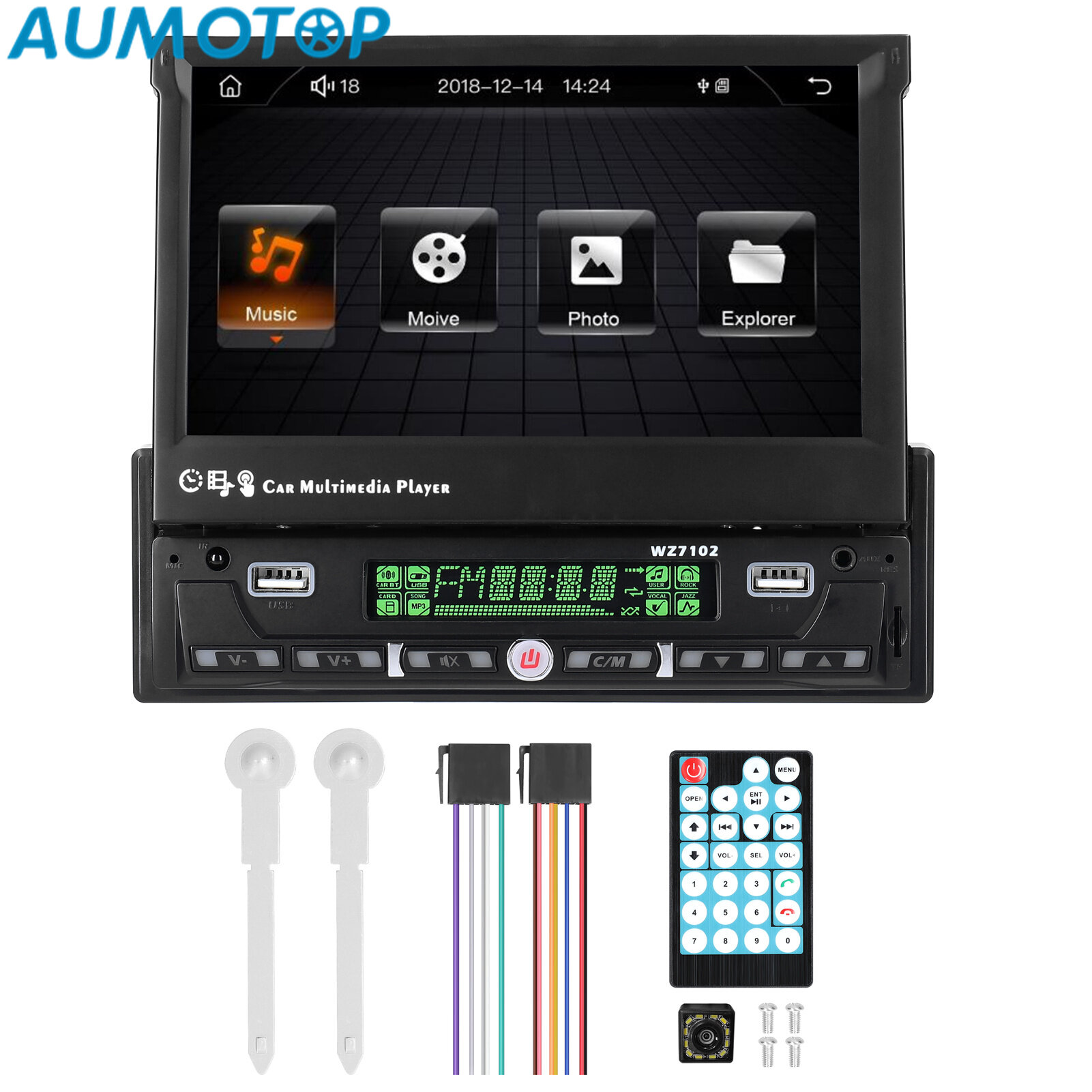 7 Inch Touchscreen MP5 Player with Carplay Android Auto Phone Link and ...
