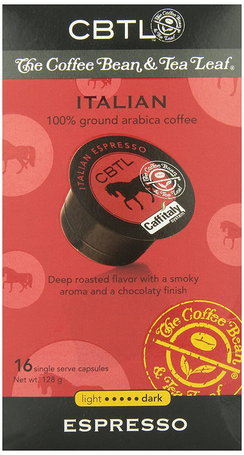 CBTL Italian Espresso Dark Capsules By The Coffee Bean & Tea Leaf, 16-Count Box | Lazada