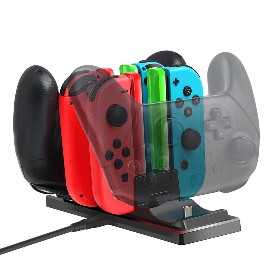 Nintendo Switch Pro Controller Charger Charging Dock Portable Joycon ...