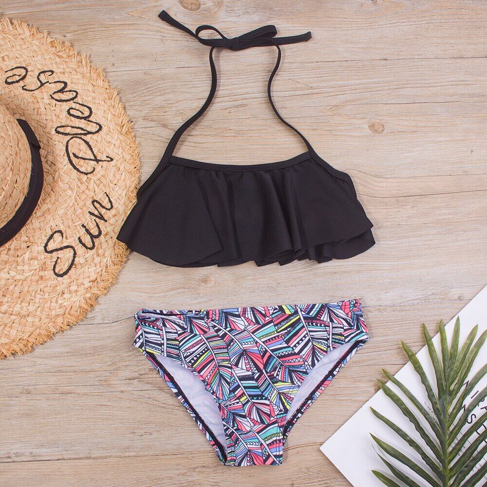 Swimwear New Falbala Kids Swimwear Swimsuit 2022 New Print Girls Kid ...