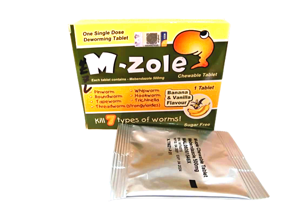 KKM APPROVED M-Zole Chewable Tablet (Banana & Vanilla Flavour) | Lazada