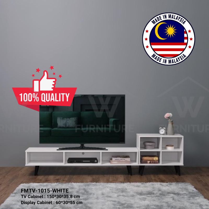 Wfurniture 4/5Ft Tv Cabinet/Almari Tv/Multi-functional TV Console/TV ...