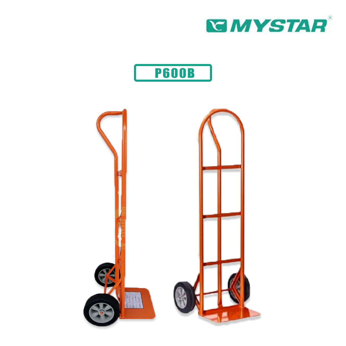 MYSTAR MADE IN MALAYSIA P SHAPE HAND TRUCK P600B 8” SOLID WHEEL P700BA ...