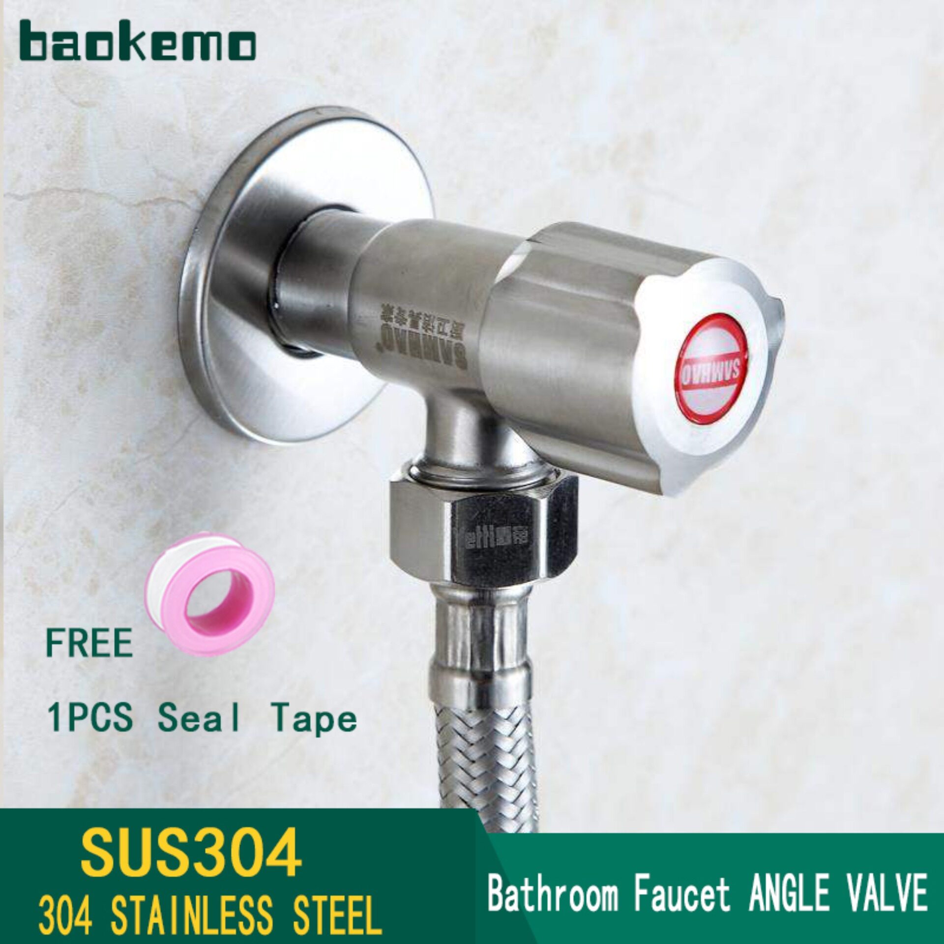 SUS304 bathroom angle valve basin faucet angle valve | Lazada PH