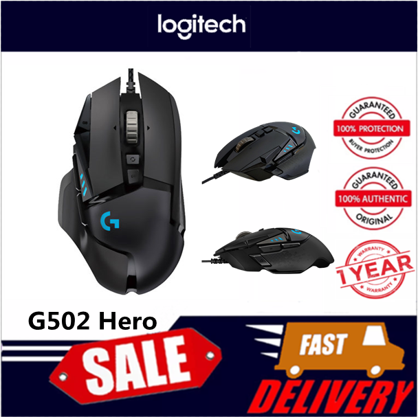 เมาส์เกมมิ่งแบบมีสาย Logitech G502 Hero สำหรับพีซี Th