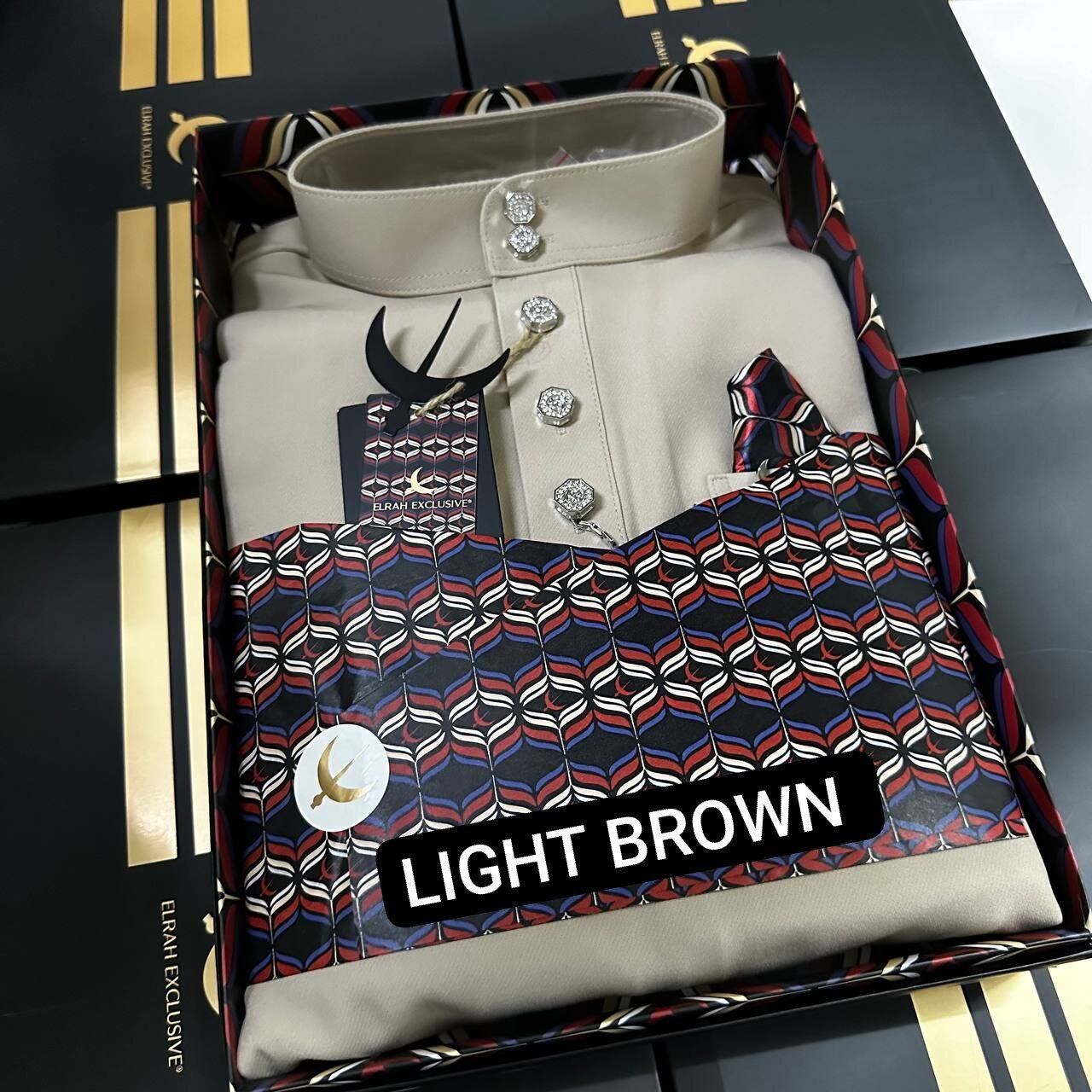 BAJU MELAYU ELRAH EXCLUSIVE ULTIMATE 2.0 (2024) BROWN EDITION | Lazada