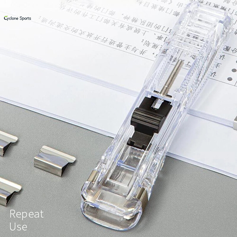L-Dream Clip Push Stapler Fixed Clips Stapler Binding Clip Reusable ...
