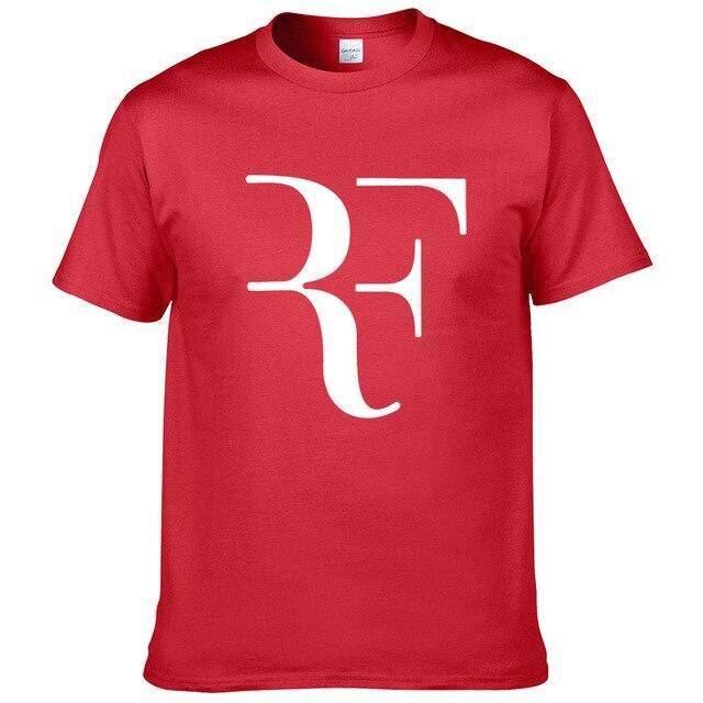 Fashion Roger Federer RF Print T Shirt Men Short Sleeve Tshirts Tops ...