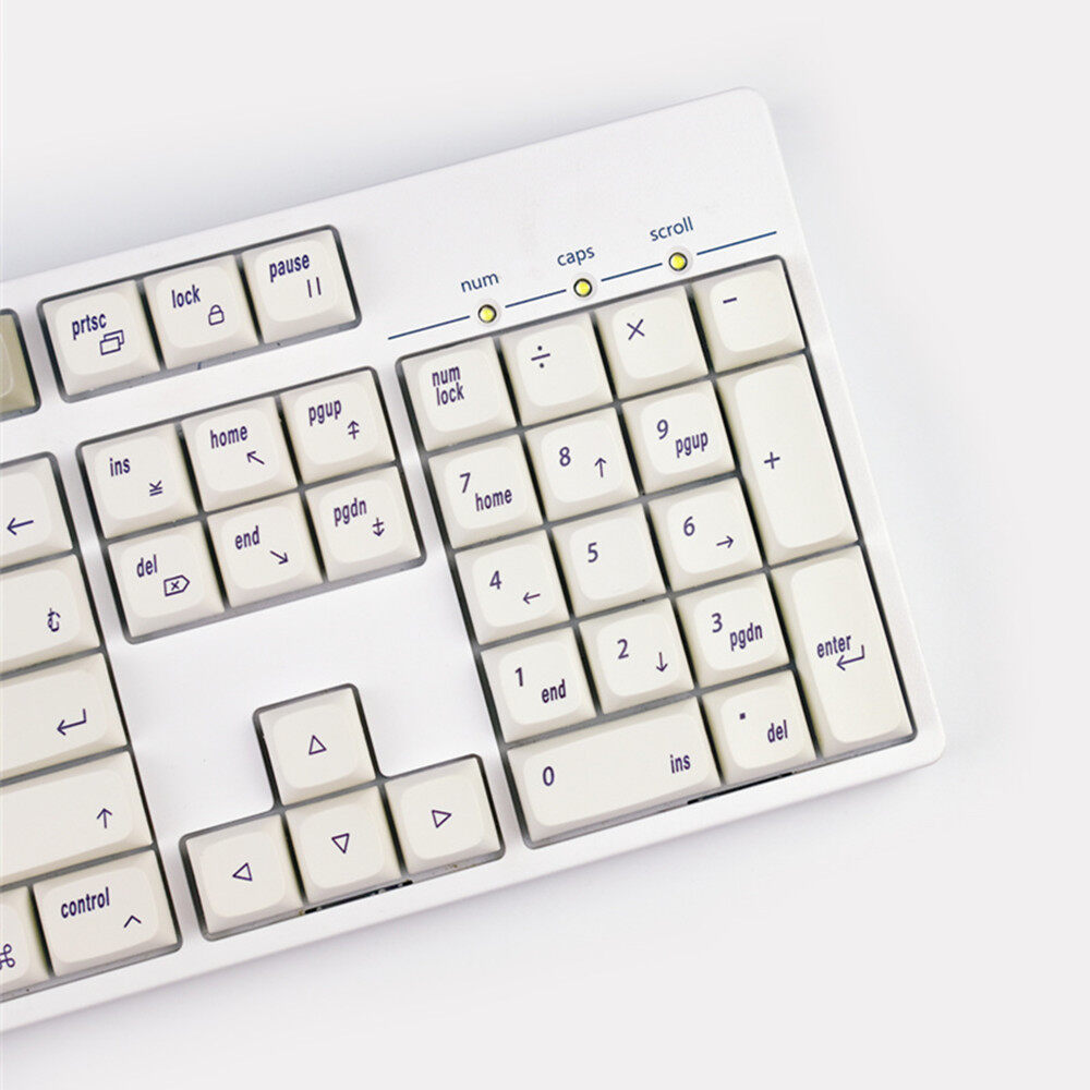 XDA โปรไฟล์ MAC Keycaps Minimalist สีขาวญี่ปุ่น Keycaps ปุ่มกดคีย์บอร์ด ...