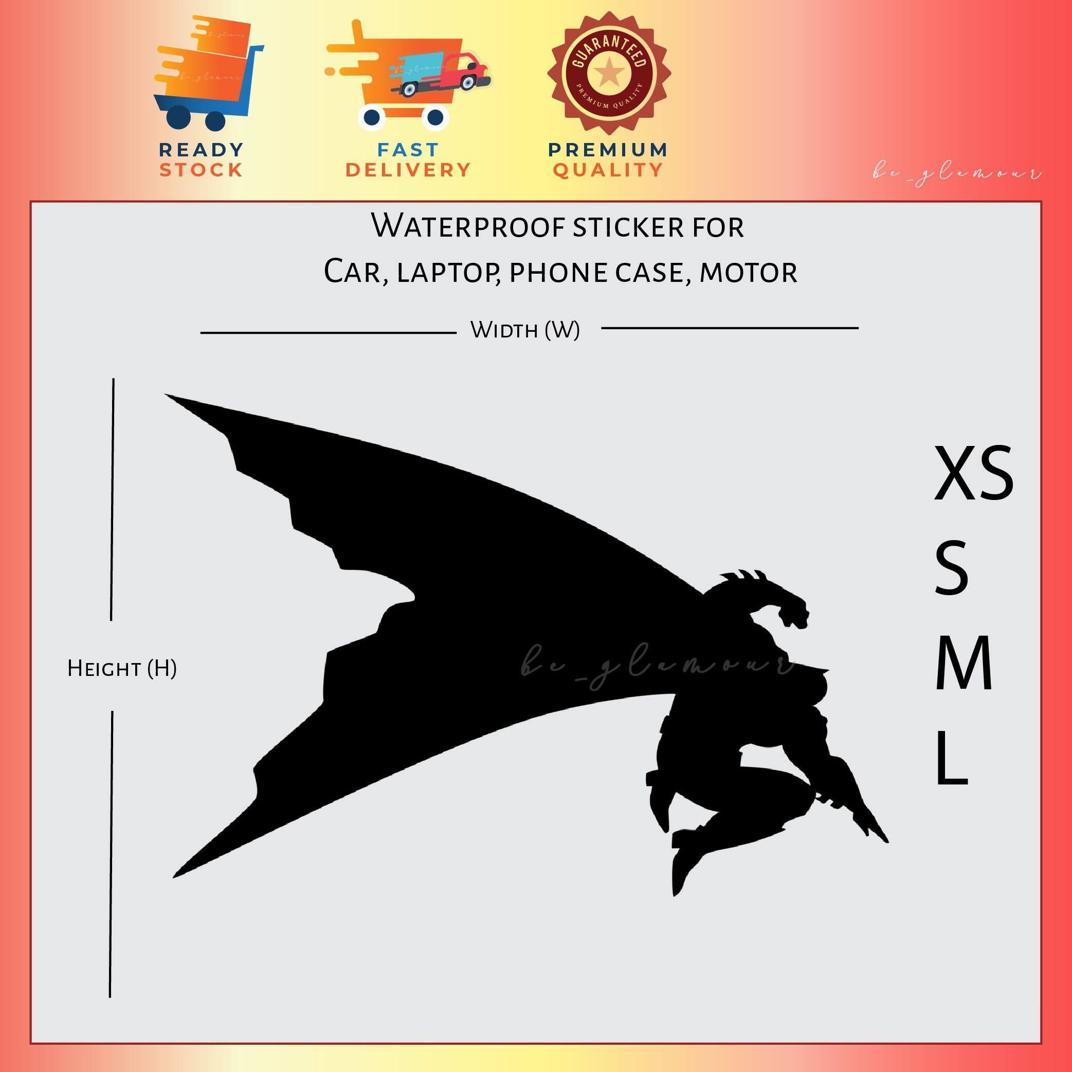 Batman Dark Knight DC Sticker Waterproof Car Bumper Body Kereta Motor ...