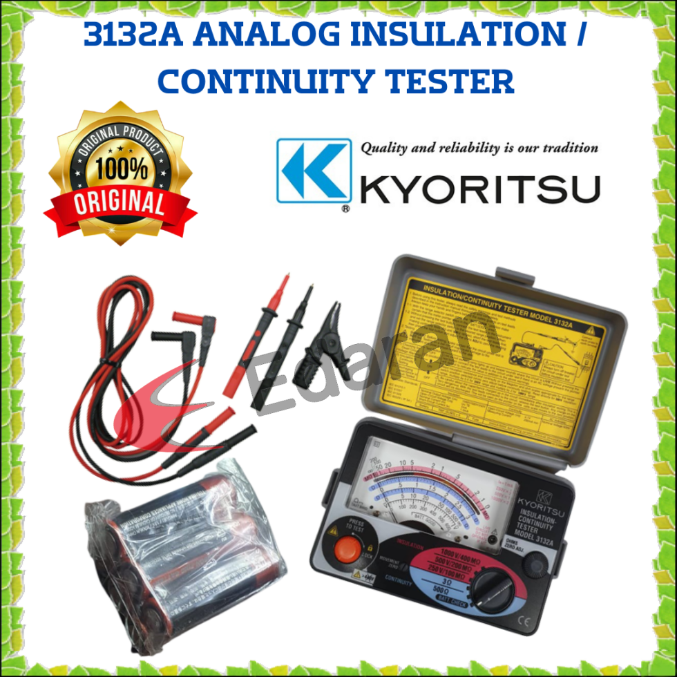 KYORITSU 3132A ANALOGUE INSULATION/CONTINUITY TESTER | Lazada