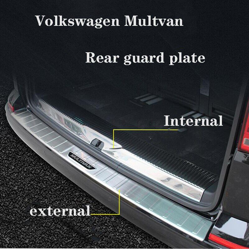 สแตนเลสด้านหลังกันชน Protector Sill Trunk Guard Trim อุปกรณ์เสริมสำหรับ ...