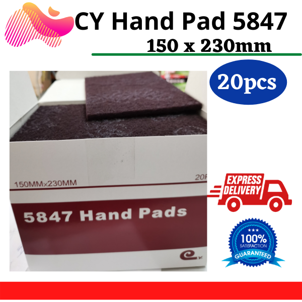 CY 5847 Hand Pad 20 pieces Original Heavy Duty 150mm x 230mm 9 inch ...