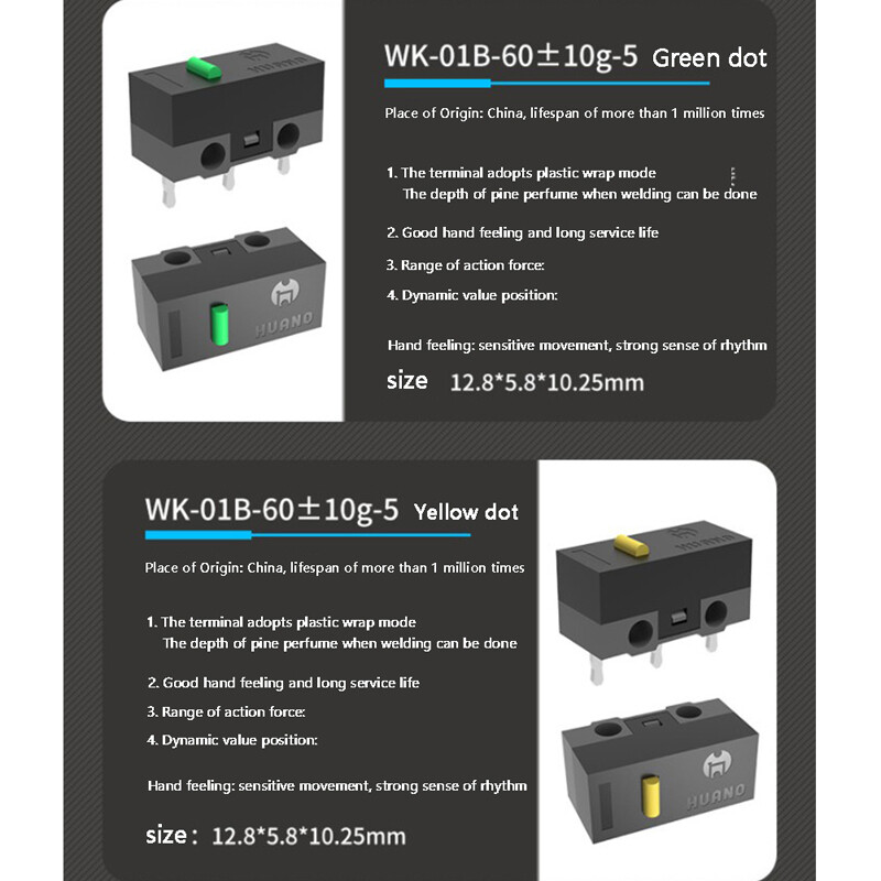 UNI ????Ready Stock 5pcs Micro Switch Gaming Mouse Micro Switch Used On ...