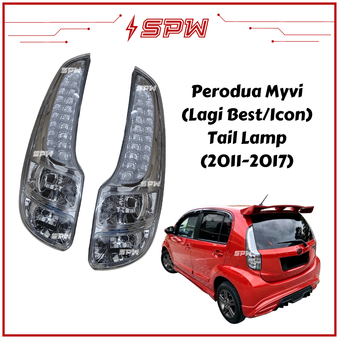 Perodua Myvi Lagi Best/Icon Tail Lamp Tail Light LED (2011-2017) Clear ...