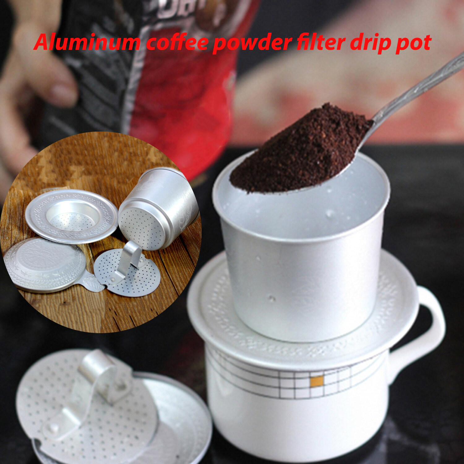 Portable Aluminum Vietnam Coffee Dripper Filter Coffee Maker High ...