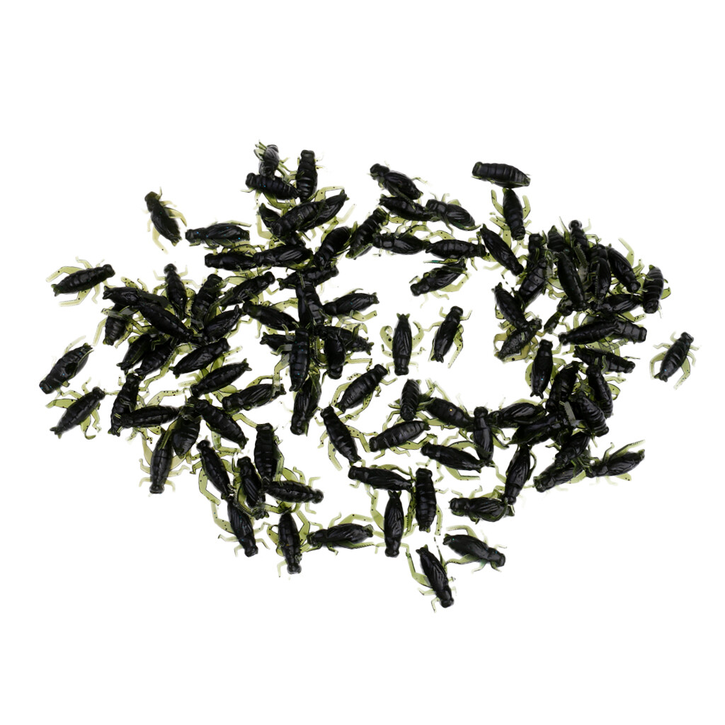 CCClever 100pcs Soft Fishing Lures Cricket Insect Baits Insect Bait ...