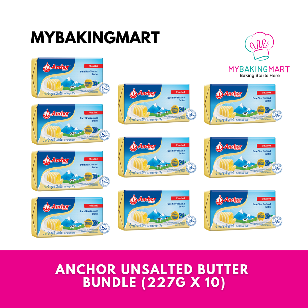 Mybakingmart | Anchor Unsalted Butter (227g x 10) Special Packaging - Delivery Area Peninsular ...
