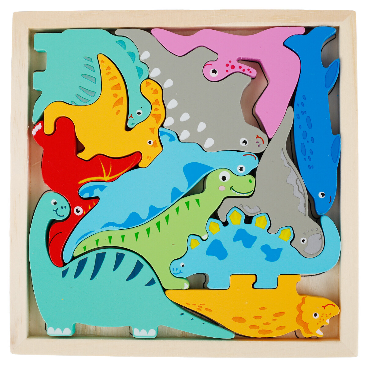 Animal Puzzle Toy Stacking Puzzles Hand Grasping Board Wooden Puzzles 2 ...