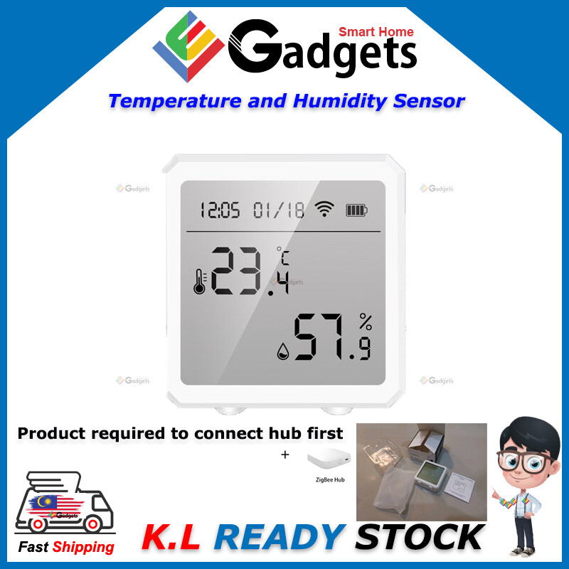 Tuya Temperature Humidity Digital Display Sensor WiFi Zigbee works with ...