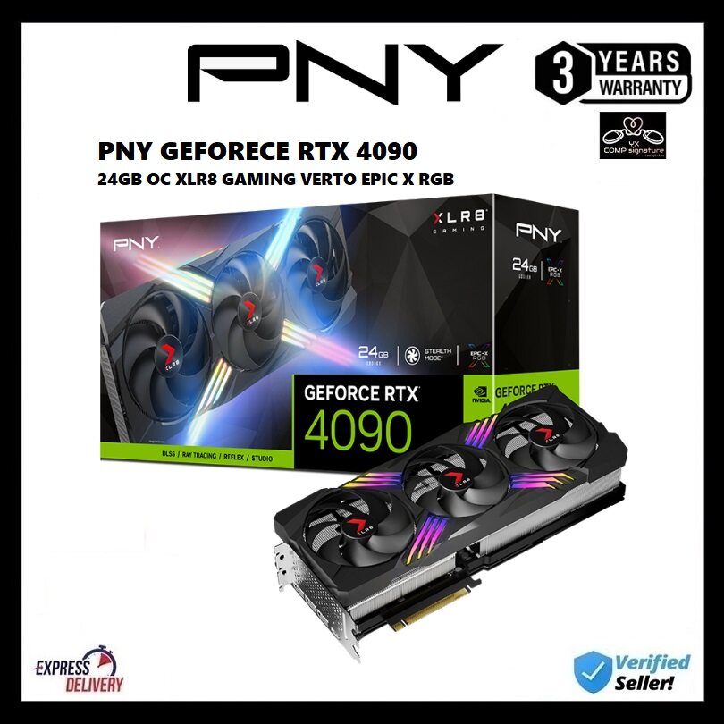 PNY GEFORECE RTX 4090 24GB OC XLR8 GAMING VERTO EPIC X RGB TF RTX4090 ...